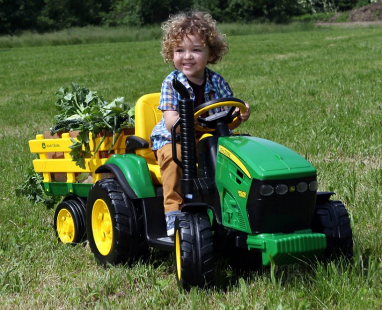 Peg Perego, trattore elettrico Ground Force per bambini da 3 anni ...