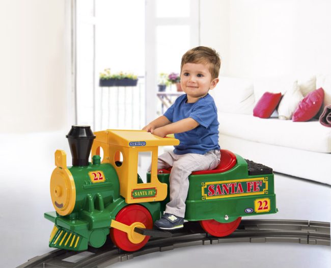 Peg Perego, trenino elettrico Santa Fé Train per bambini dai 2 anni in ...